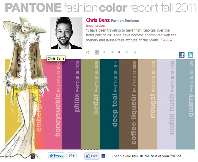 Pantone Fall 2011 Color Report